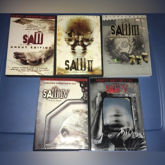 Lionsgate | Media | Saw 2 3 4 5 Dvd Lot Of 5 I Ii Iii Iv V | Poshmark